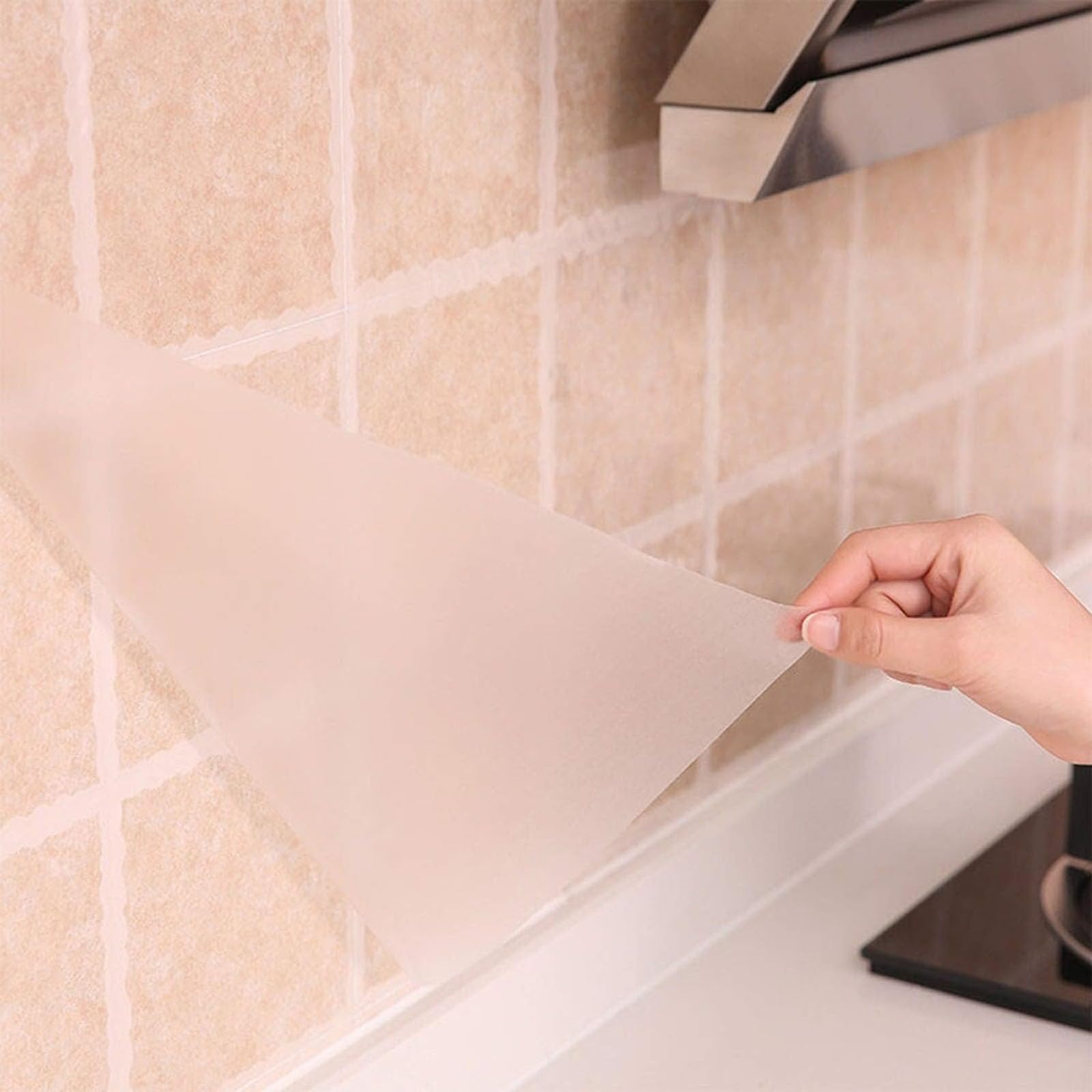 practicalWs 17.7In×118In Clear Wallpaper Transparent Kitchen Backsplash ...