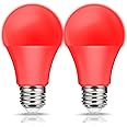JandCase LED Red Light Bulb, 40W Equivalent, 5W, A19 Color Light Bulbs ...