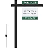 Amazon.com : FENCETECH Vinyl PVC Real Estate Sign Post 6' Tall, Realtor ...