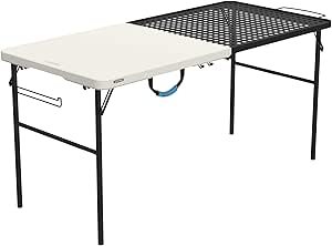 Amazon.com : Lifetime Folding Tailgate Table with Grill Rack, 5-Foot ...