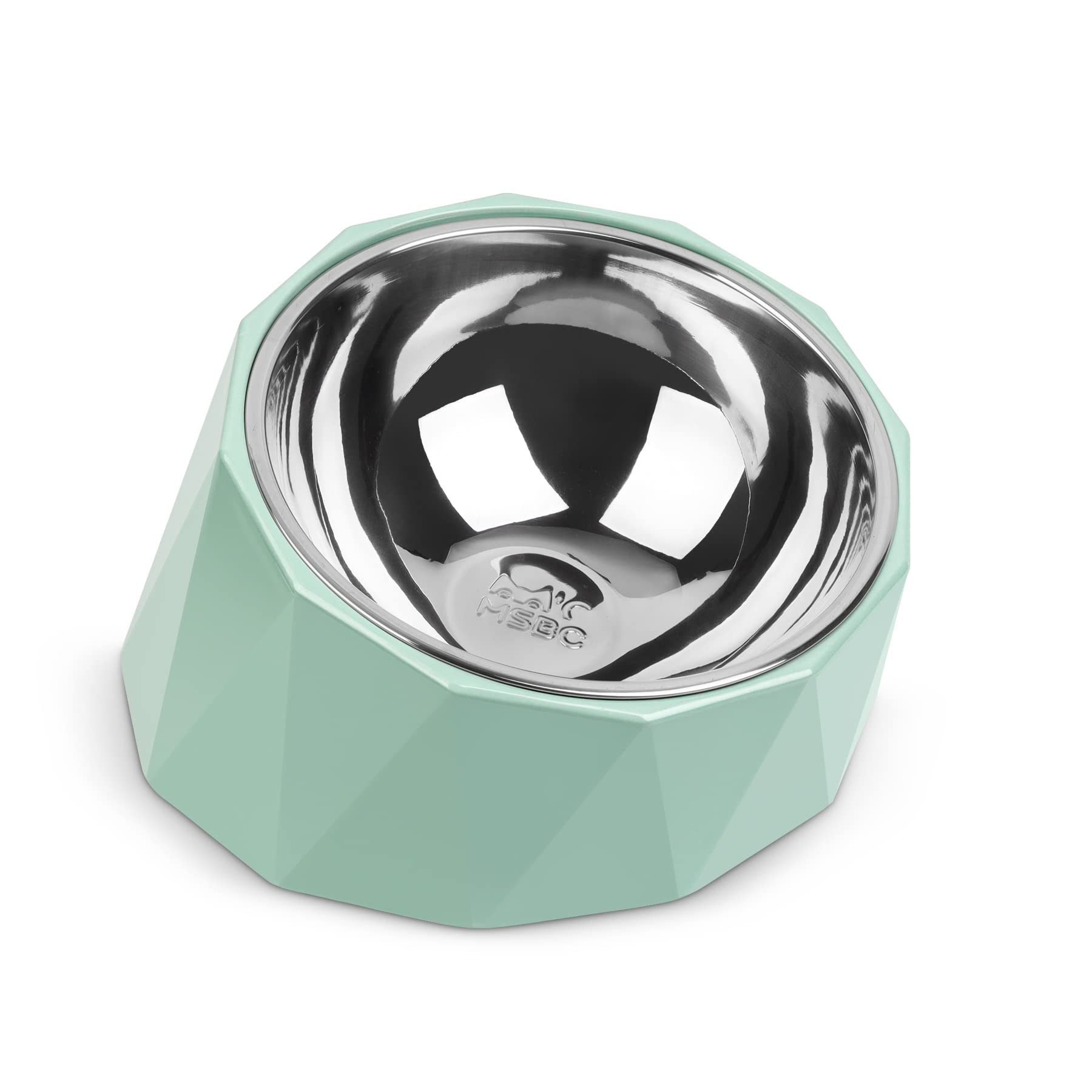 MSBC Slanted Dog Bowl for Medium Size Dogs, Tilted Dog Bowls Pet Dishes ...