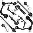Amazon.com: SOSOPART 10pc Set Front Suspension Kit Upper Control Arm Inner Outer Tie Rod End ...