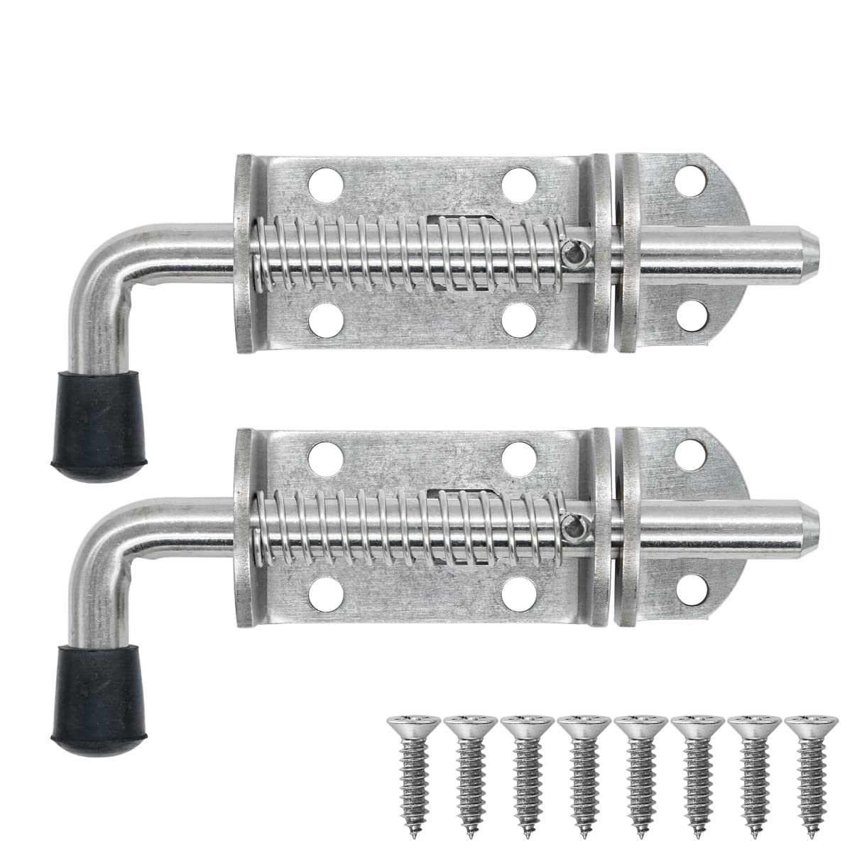JQK Spring Loaded Barrel Bolt Latch, Heavy Duty 304 Stainless Steel ...