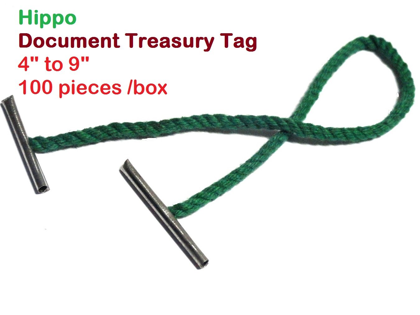 Amazon.com : [Pack of 200] 7 inch Metal-Ended Treasury Tag for ...