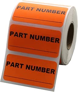 Amazon.com : Part Number Inventory Labels 2" x 1" - 500 Labels Per Roll ...