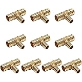 (Pack of 5) EFIELD Pex 3/4" X 1/2" Reducing Elbow Barb Crimp Brass Fittings For Pex Tubing/Pipe ...