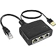 Amazon.com: MEIRIYFA RJ45 Gigabit Ethernet Splitter Switch Cable,RJ45 1 ...