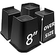 Amazon.com: Sunifier Bed Risers 8 inch Heavy Duty, 4 Pack L Shape ...