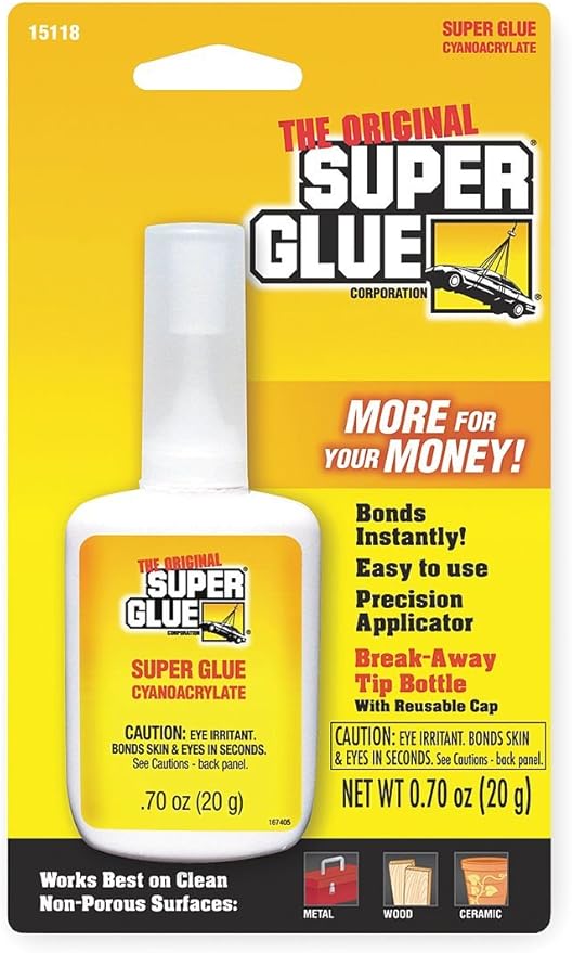 Amazon.com : Super Glue 0.70 oz. Glue Bottle with Breakaway Tip (12 ...