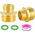 Amazon.com : Ceaeso 1" NPT Male to 3/4" GHT Male Connector, Solid Brass Garden Hose Adapter ...