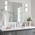 Amazon.com: MOON MIRROR Chrome Pivot Rectangle Bathroom Mirror, Modern ...