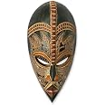 Amazon.com: NOVICA Light Brown Handcrafted Nigerian Wood Wall Mask with ...