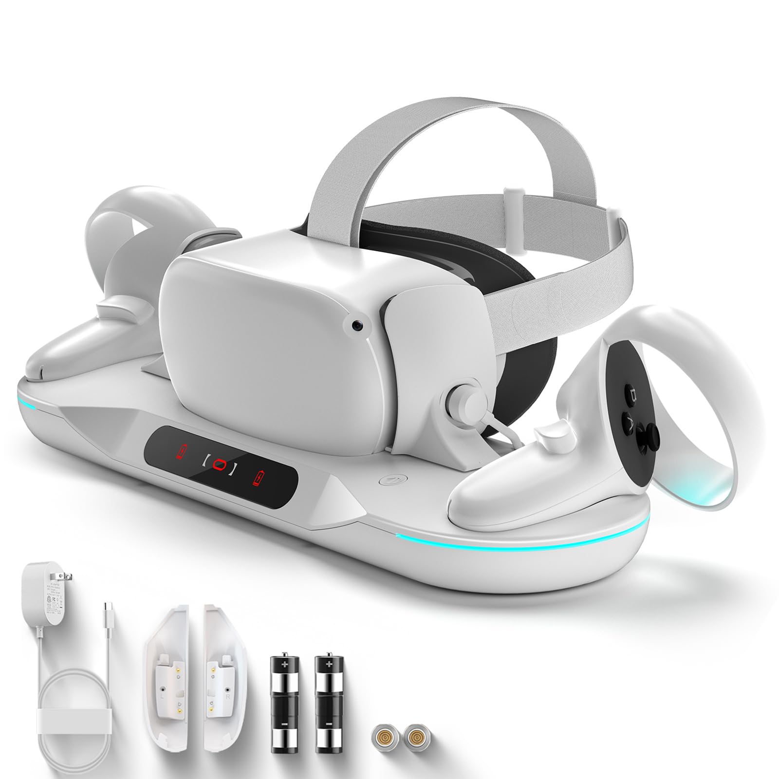 Charging Dock for Meta Quest 2, Dxldfks Auto-Clamping Docking Station ...