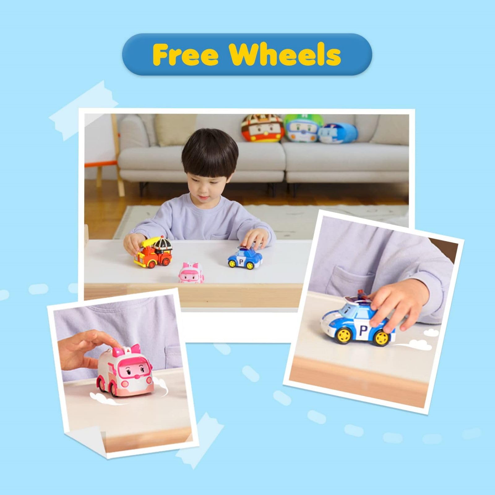 Mua Robocar Poli 4 Pack Poli + Amber + Roy + Helly Transforming Robot ...