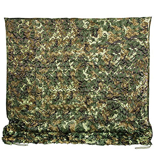 Ginsco Camo Netting, 6.5ft x 10ft 2m x 3m Woodland Camouflage Net for ...