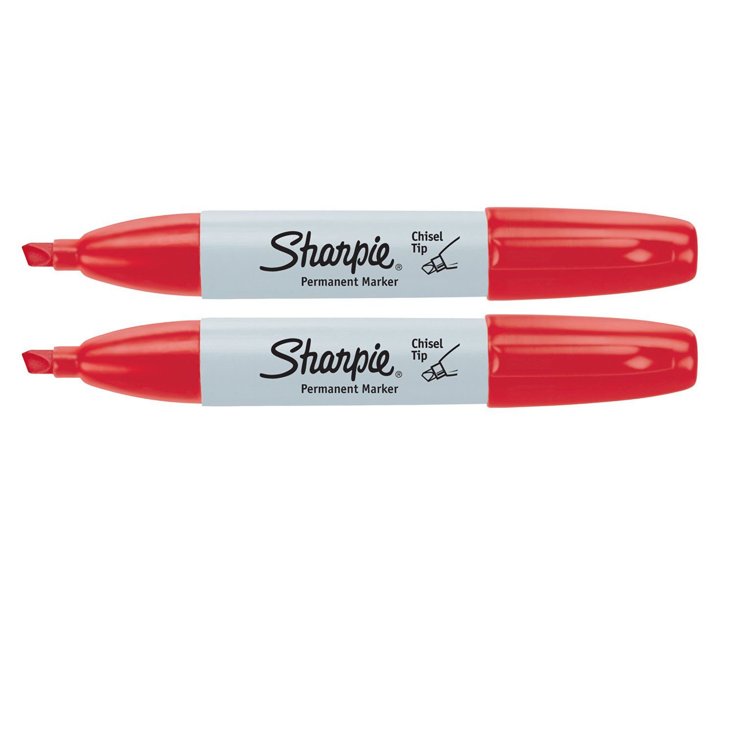 Sharpie Permanent Marker, Chisel Tip, Red, 2 Markers per order (38283 ...