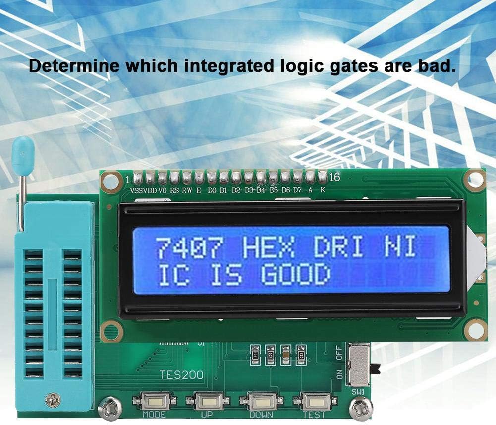 IC Tester 74 40 45 Series lC Logic Gate Tester Digital Meter TES200 ...