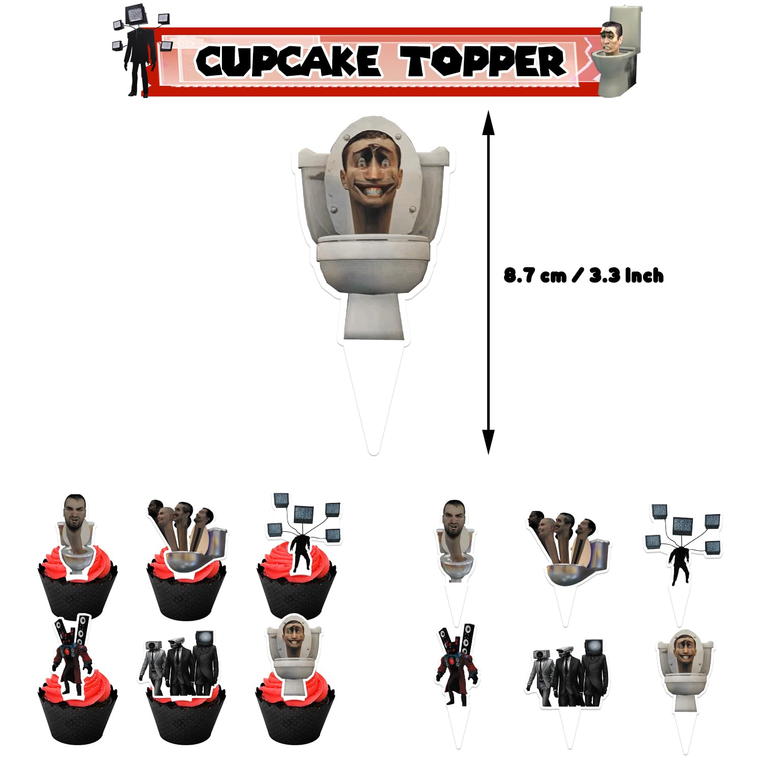 Mua Skibidi Birthday Decoration Set, For Kids, Birthday, Speakerman ...