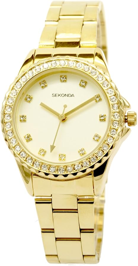 Sekonda Women's Quartz Watch with Gold Dial Analogue Display and Gold ...