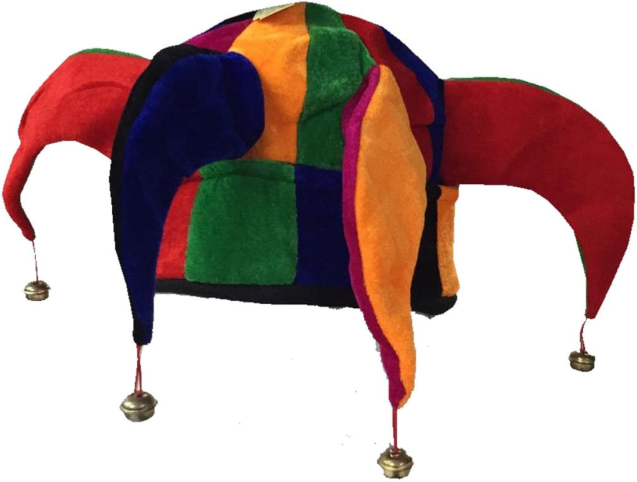 Unisex Mens Womens Jester Hat with Bells Adult Fancy Dress Parties Hat ...
