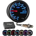 Amazon.com: GlowShift Black 7 Color Analog Needle Wideband Air/Fuel ...