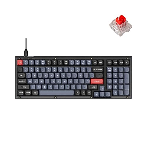 Keychron V5 Wired Custom Mechanical Keyboard, 96% Layout QMK/VIA ...