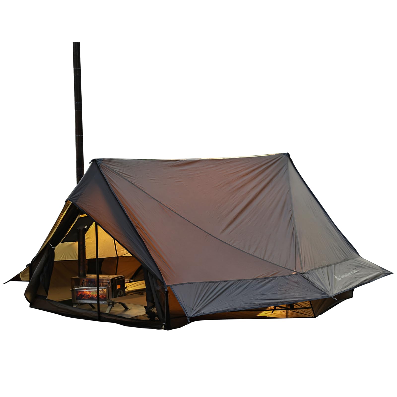 Hot Tent with Stove Jack Camping Tent Winter Tent 4 Season Tent 1-2 ...