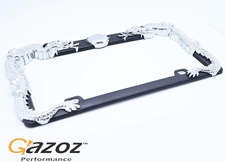 Amazon.com: GAZOZ PERFORMANCE 3D Custom Chrome Metal Aluminum Dragon ...