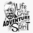 Amazon.com: Life Adventure Spirit Theodore Roosevelt Bumper Sticker ...