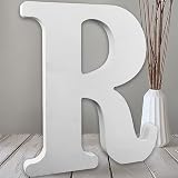 Amazon.com: AOCEAN 12 Inch White Big Wood Letters Unfinished Wooden ...