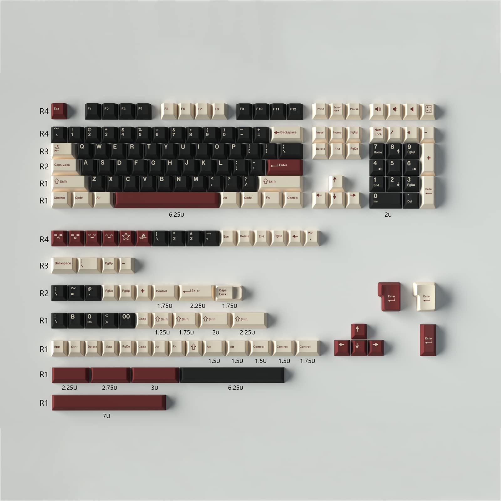 Mua Sumgsn Keycaps 173 Keys Cherry Profile Doubleshot Rome Keycap Set ...