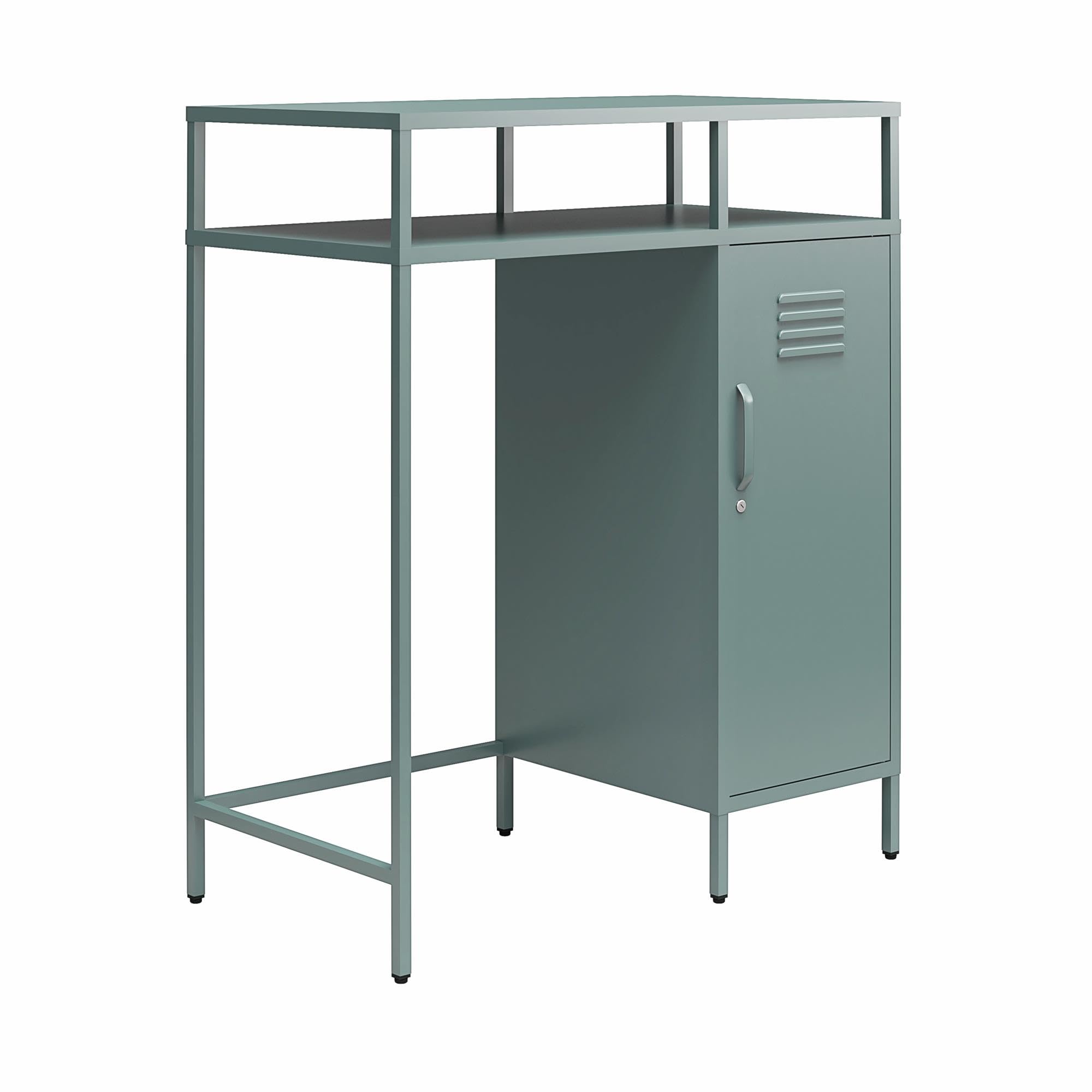 Novogratz Cache Metal Locker-Style Mini Refrigerator Organizer, Hunter ...