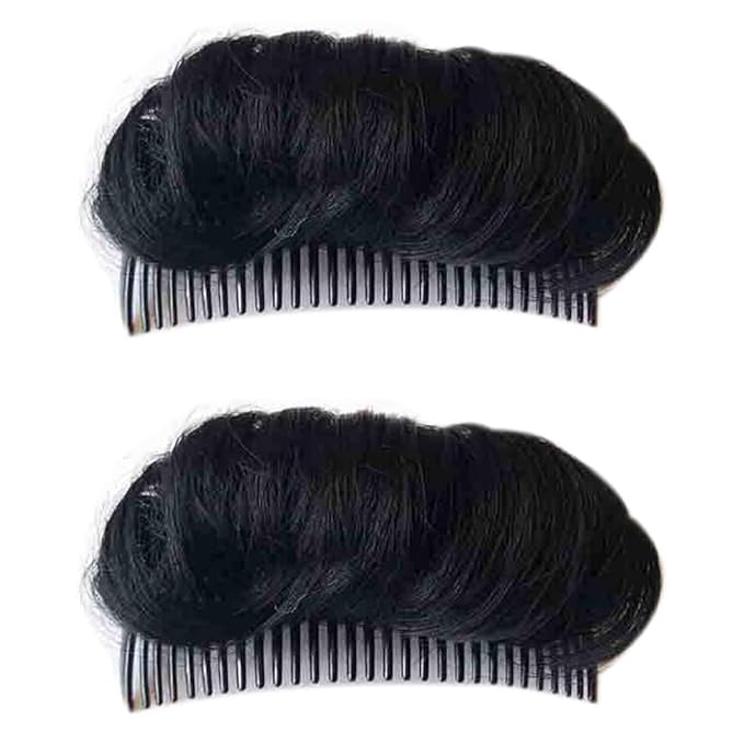SOWUNO Fluffy Hair Pad Natural 2PCS Heightening Non-Slip Reusable Hair ...