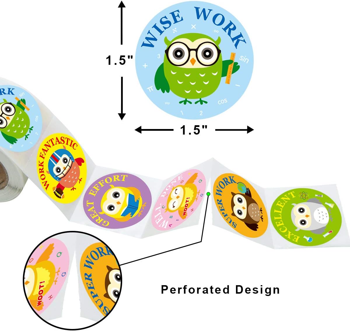 Animal Reward Stickers for Kids Owl Sticker for Teacher Class ...