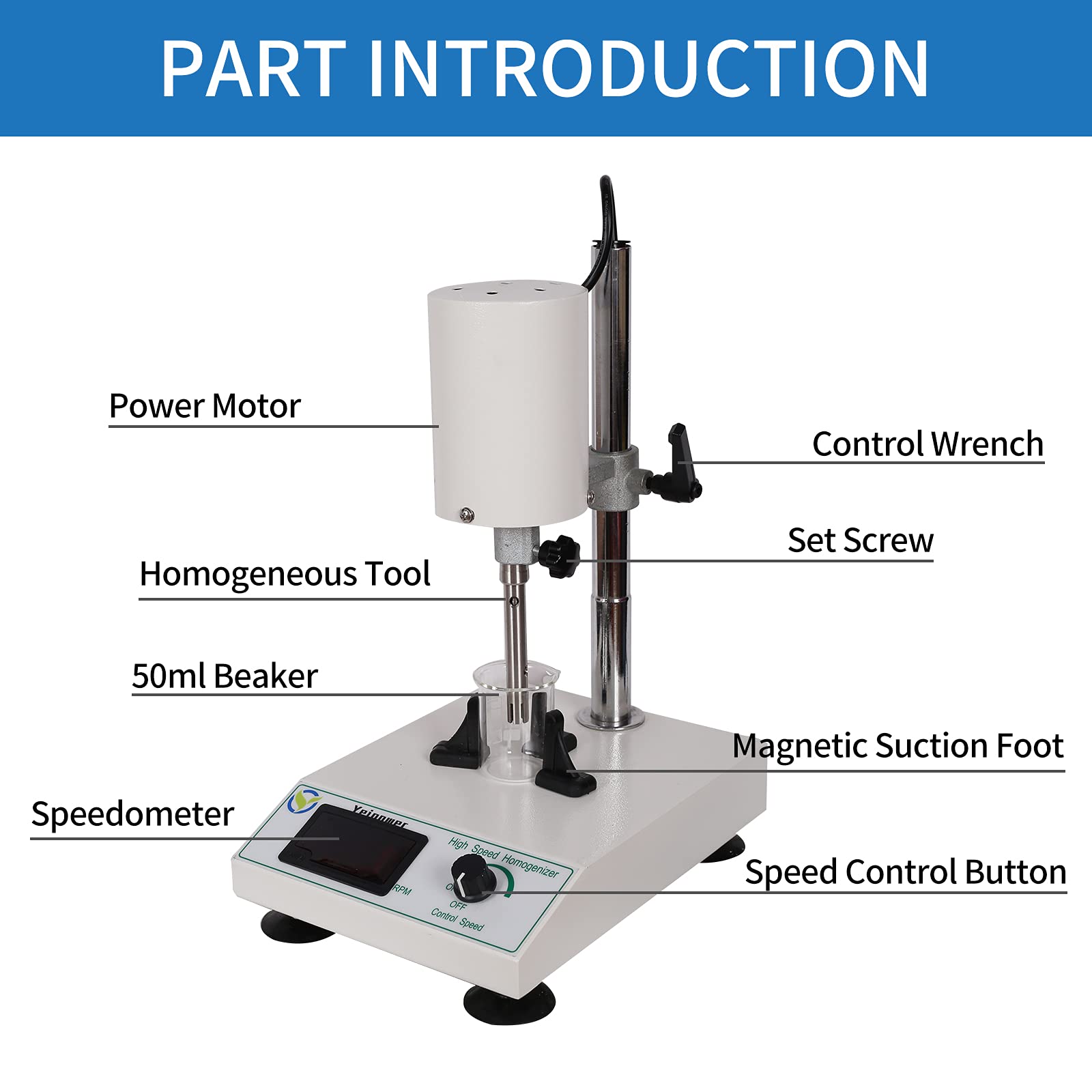 Mua Homogenizer Emulsifier Dispersion Mixer Lab - Yeipower High Speed ...