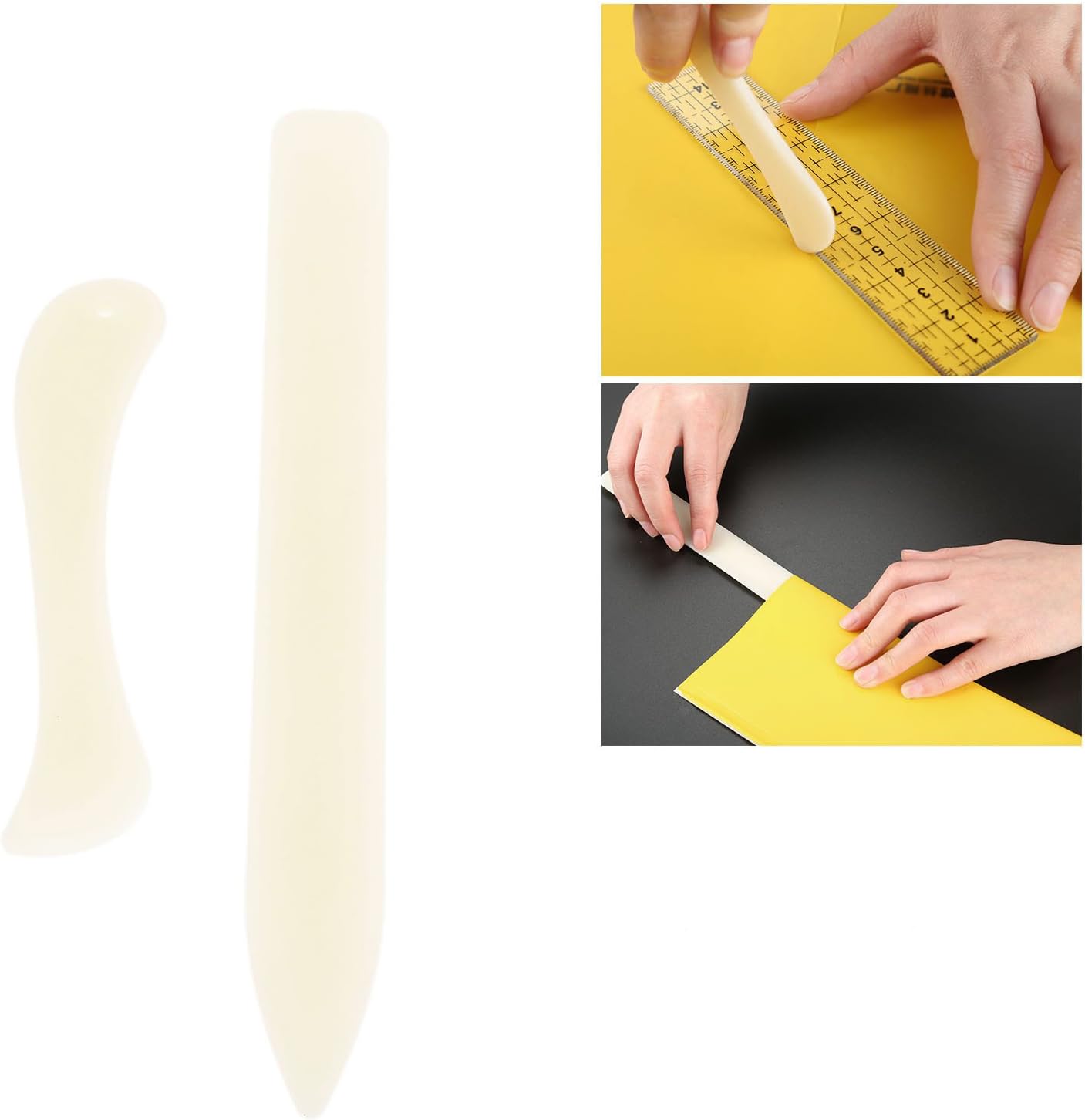 2PCs/Set Bone Folder Creaser Scoring Folding Creasing Paper Leather ...