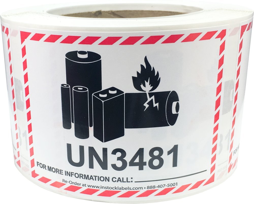 Mua Lithium-Ion Battery Caution Labels, 500-Pack, 3.25 x 4.25 Inch ...