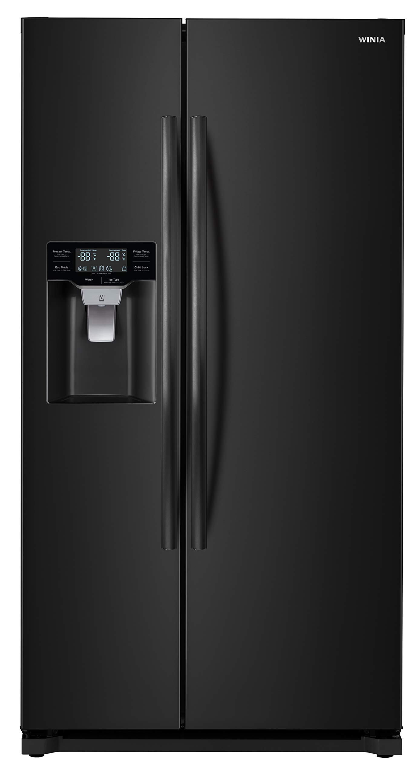 Winia WFRSY22D2B Side Mounted Refrigerator, 20 Cu.Ft, Black on Galleon ...