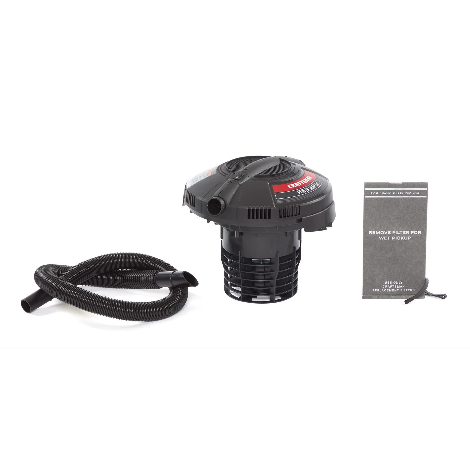 Craftsman CMXEVBE17678 1.75 Peak HP Wet Dry Vac Powerhead, Portable ...