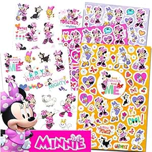 Amazon.com: Minnie Mouse Stickers & Tattoos Party Favor Pack (200 ...