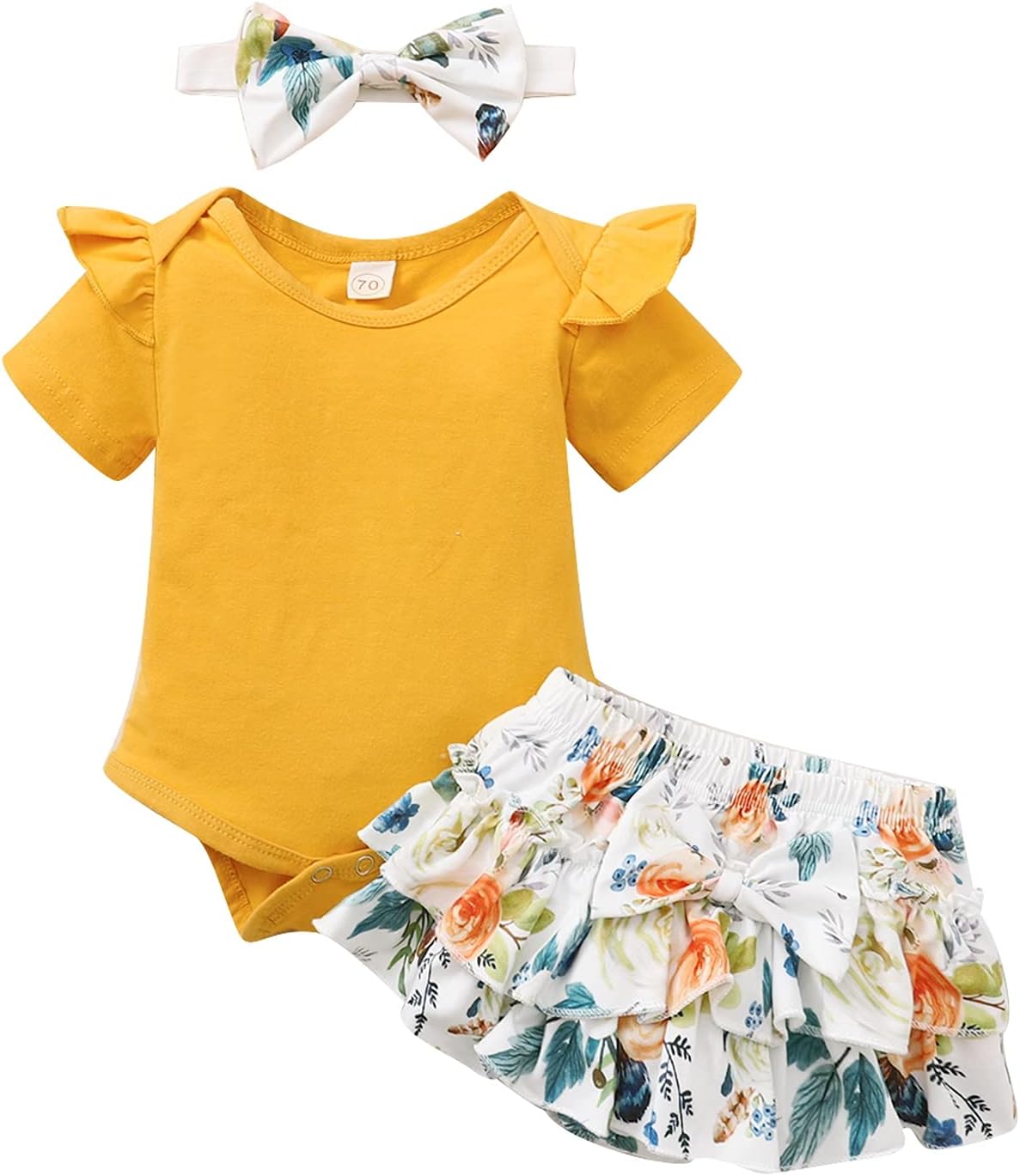 Dimoybabe Ropa para bebé niña recién nacida verano lindo traje 0-24 ...