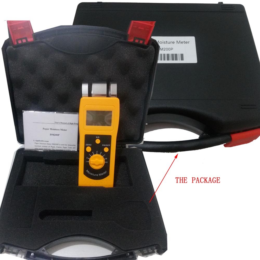 VTSYIQI Paper Moisture Tester Meter Carton Moisture Meter DM200P with ...