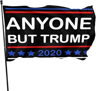 Amazon.com : PINGqi Anyone But Trump 2020 - Anti Trump Banner Breeze ...