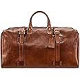 Amazon.com | Maxwell Scott - Mens Leather Extra Large Travel Duffle Bag ...