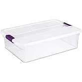 Amazon.com - Sterilite 66 Qt ClearView Latch Storage Box, Stackable Bin with Latching Lid ...