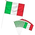 Amazon.com : Rotenl Italy Small Mini Flags, 25 Pack Hand Held Italian ...