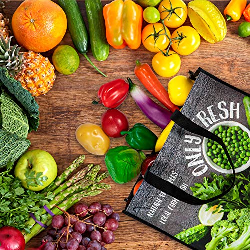 Whaline 12 Pack Extra Large Reusable Grocery Shopping Bags Vegetable ...