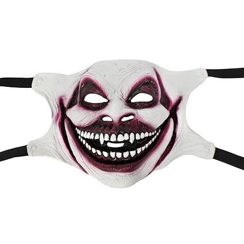 Pigmiss The Fiend Scary Cosplay Mask Halloween Realistic Demon Half ...