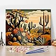 Amazon.com: DIY Paint by Number Cactus Paint by Numbers for Adults ...