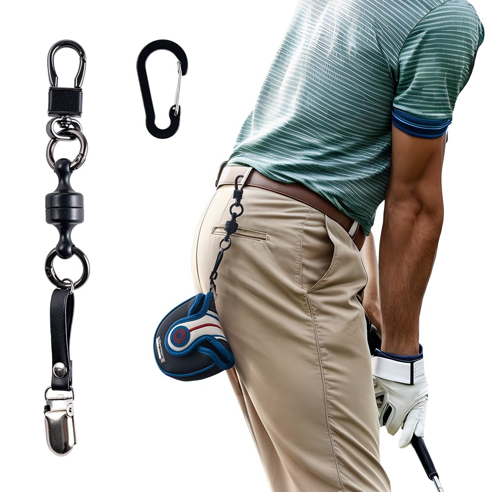 Mahalo Squad Magnetic Golf Putter Cover Holder (Long, Black ...